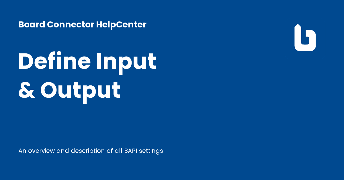 Define Input And Output Board Connector Helpcenter 2852