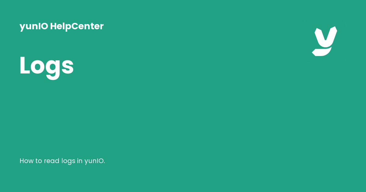 Logs - yunIO HelpCenter