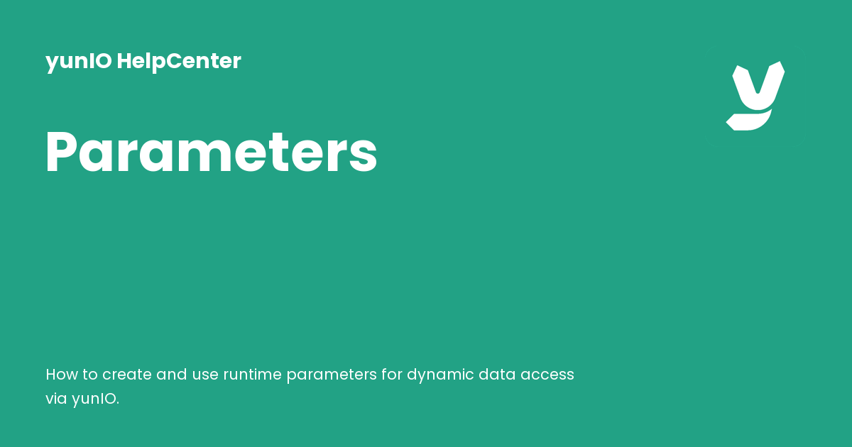 Parameters - yunIO HelpCenter